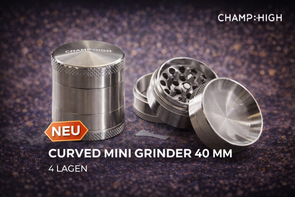Champ High Metall Grinder Mini Curved | Chrom & Dark-Chrom